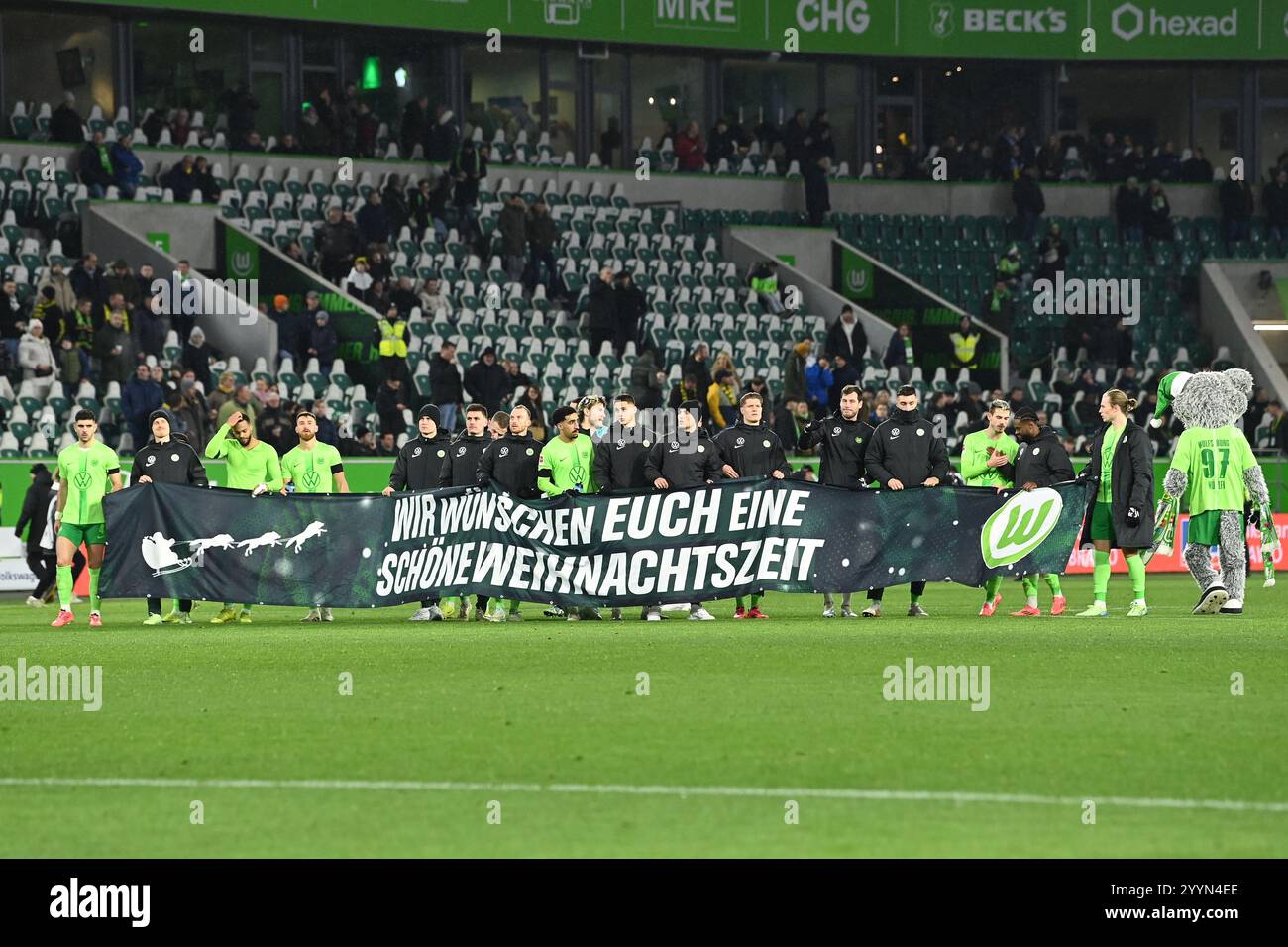 Wolfsburg, Germany. 22nd Dec, 2024. Soccer: Bundesliga, VfL Wolfsburg ...