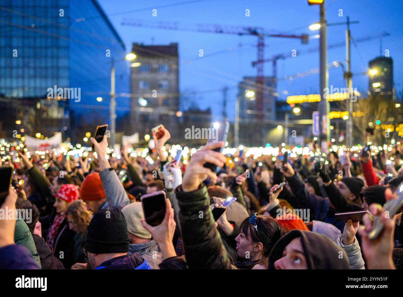 Serbian students and citizens protest against government corruption ...