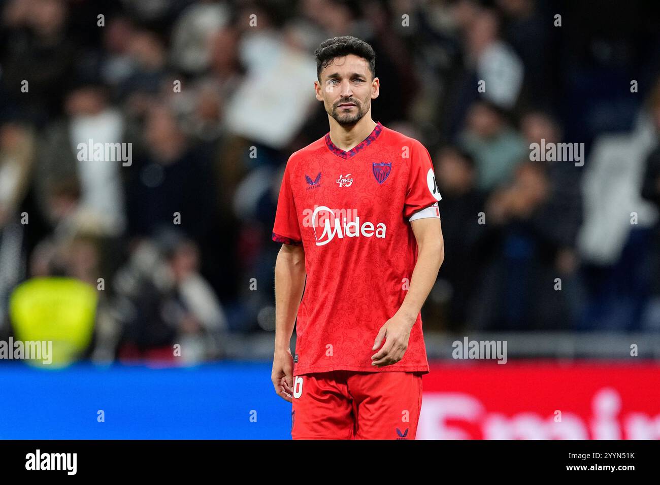 Jesus Navas of Sevilla FC greets fans in his last game of his career as ...