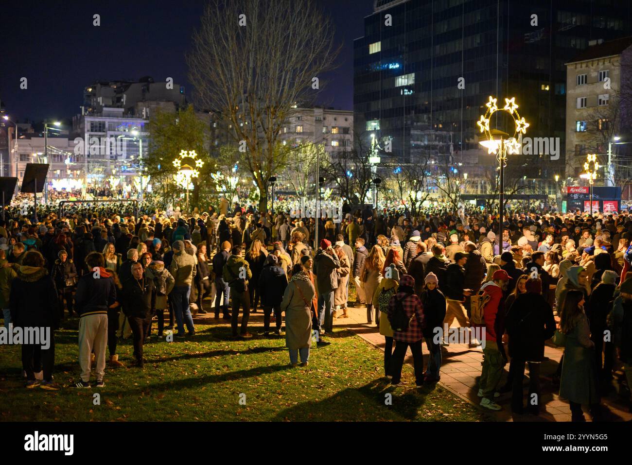Serbian students and citizens protest against government corruption ...