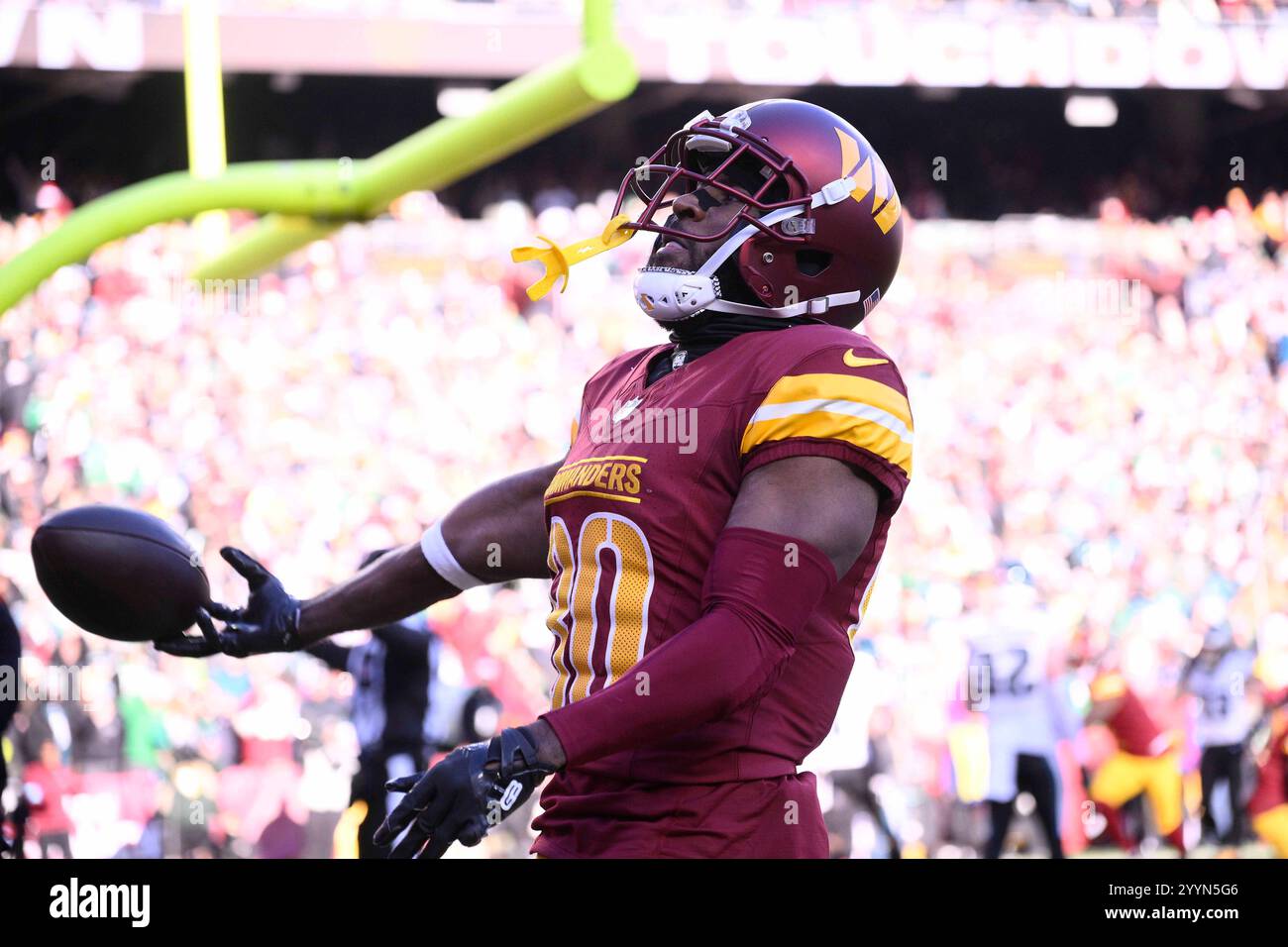 Washington Commanders wide receiver Jamison Crowder (80) celebrates his ...