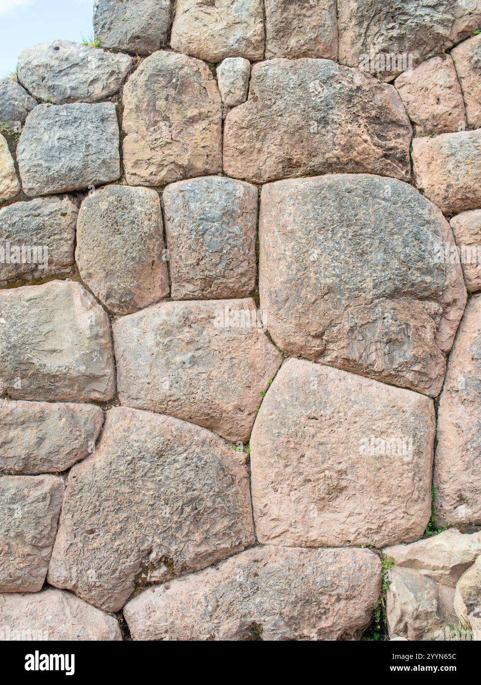 Detail of one of the walls of Machu Picchu Peru Stock Photo - Alamy