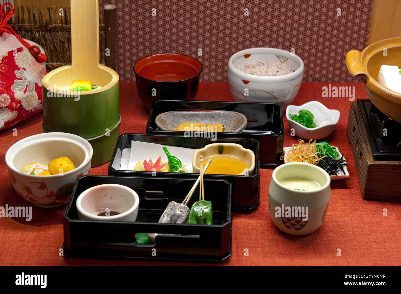 Realistic plastic "shokuhin sampuru" (food samples) on display in the ...