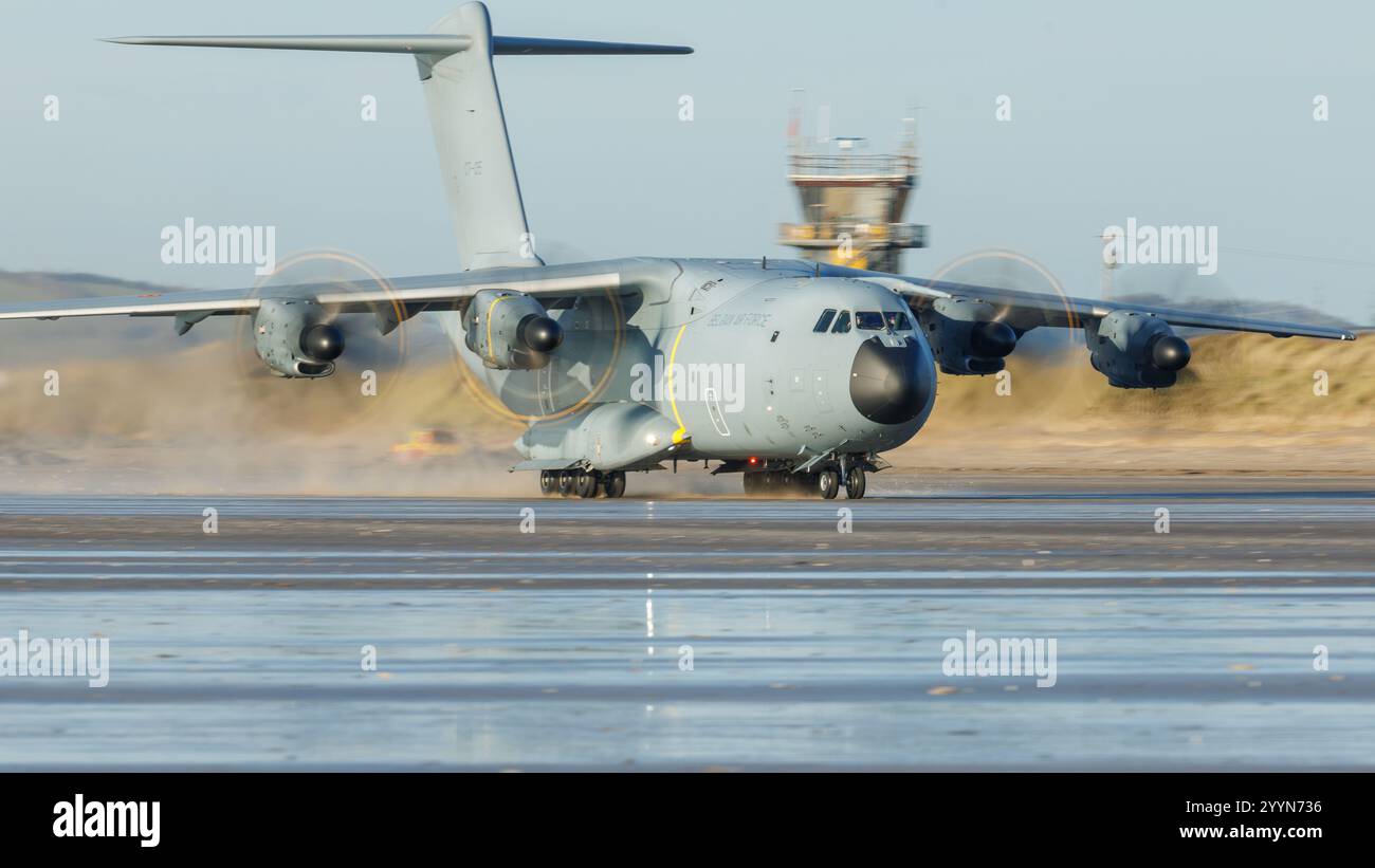 Belgian Air Force Atlas, A400m conducting natural surface landings on ...