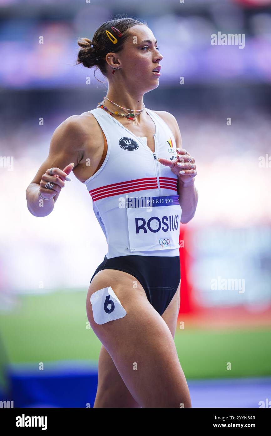 Rani Rosius participating in the 100 meters at the Paris 2024 Olympic ...