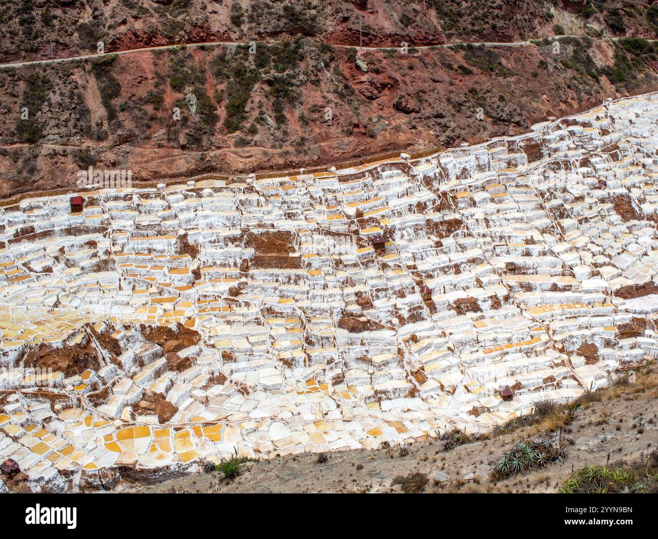 Maras salt mines. Sacred valley of the incas in Peru Stock Photo - Alamy
