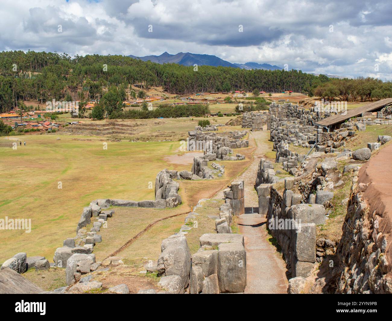 Saqsaywaman incan temple in Cusco Stock Photo - Alamy
