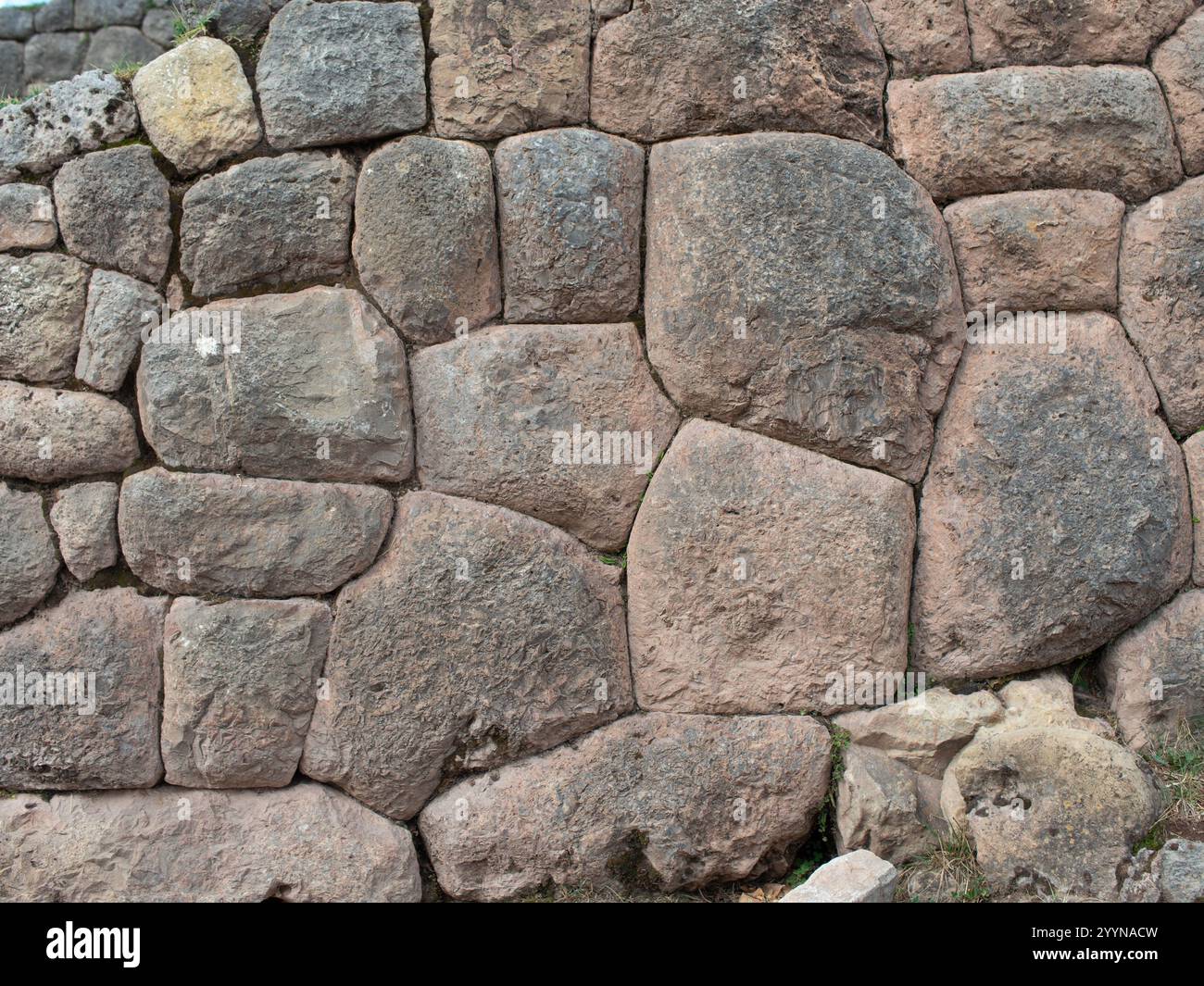Detail of one of the walls of Machu Picchu Peru Stock Photo - Alamy
