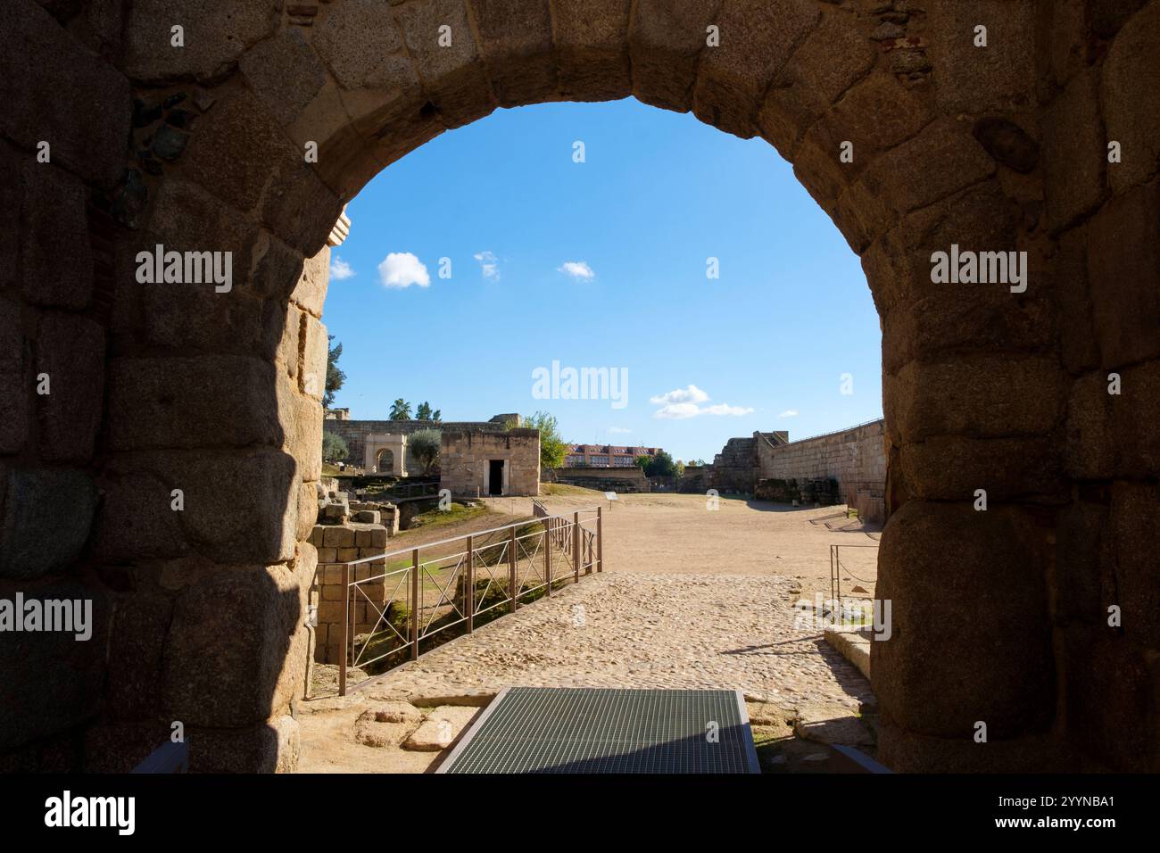 Access gate to the Alcazaba of Merida, Spain Stock Photo - Alamy