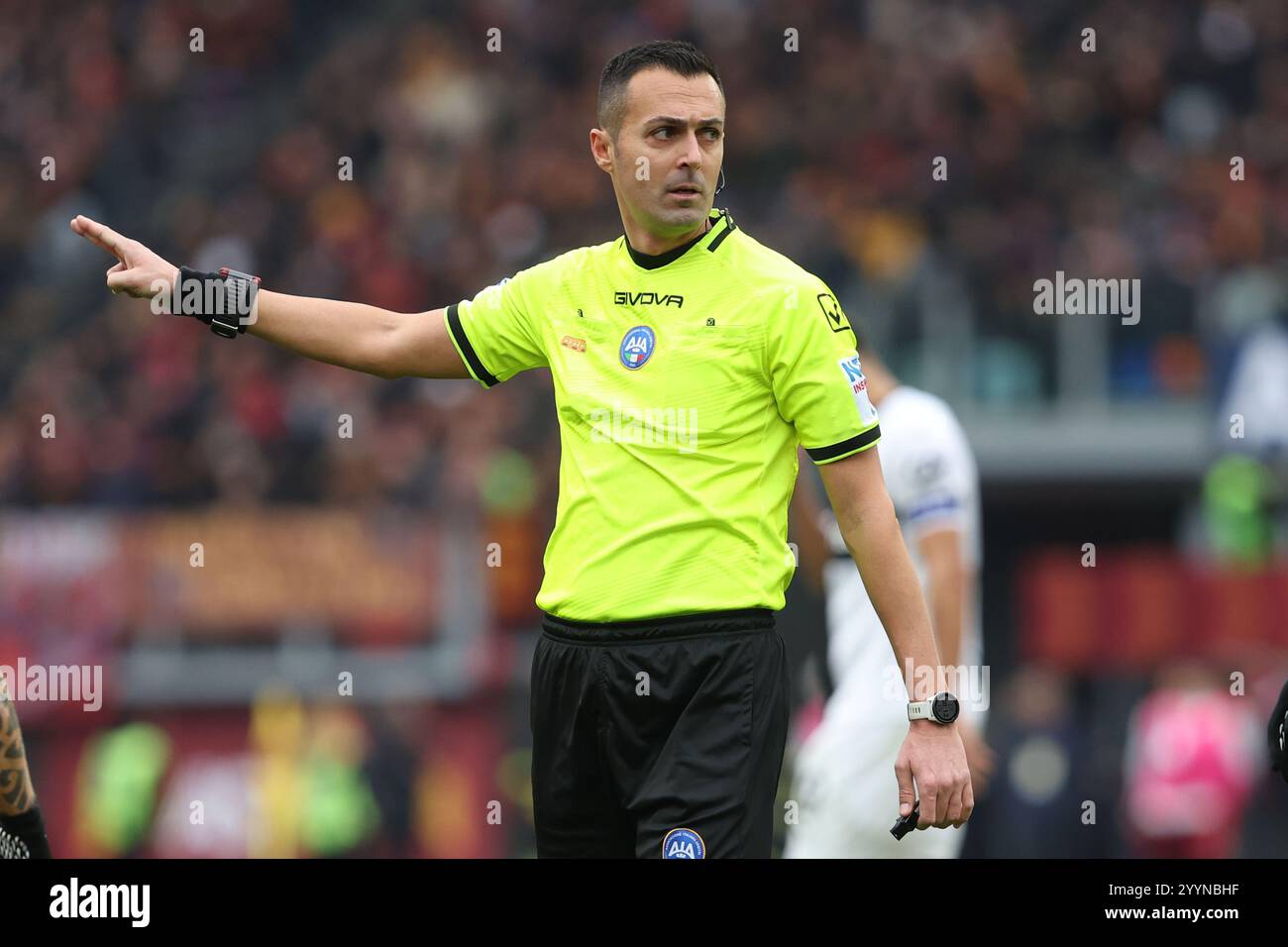 Rome, Italy 22.12.2024 : Referee Marco Di Bello during Italian football ...