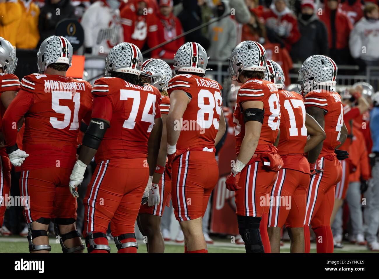 Columbus, Ohio, USA. 21st Dec, 2024. Ohio State in a huddle during the ...