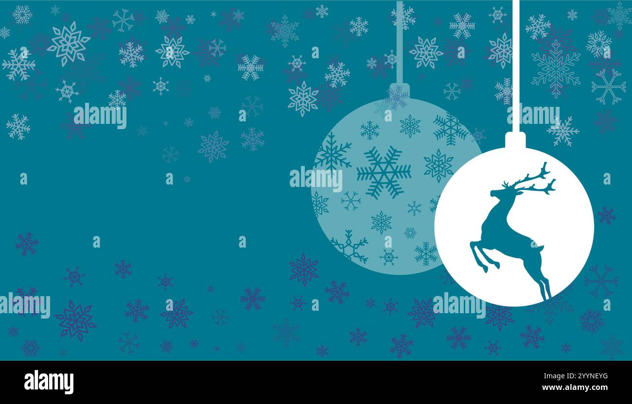 Christmas background snowflakes reindeer Stock Vector Images - Alamy