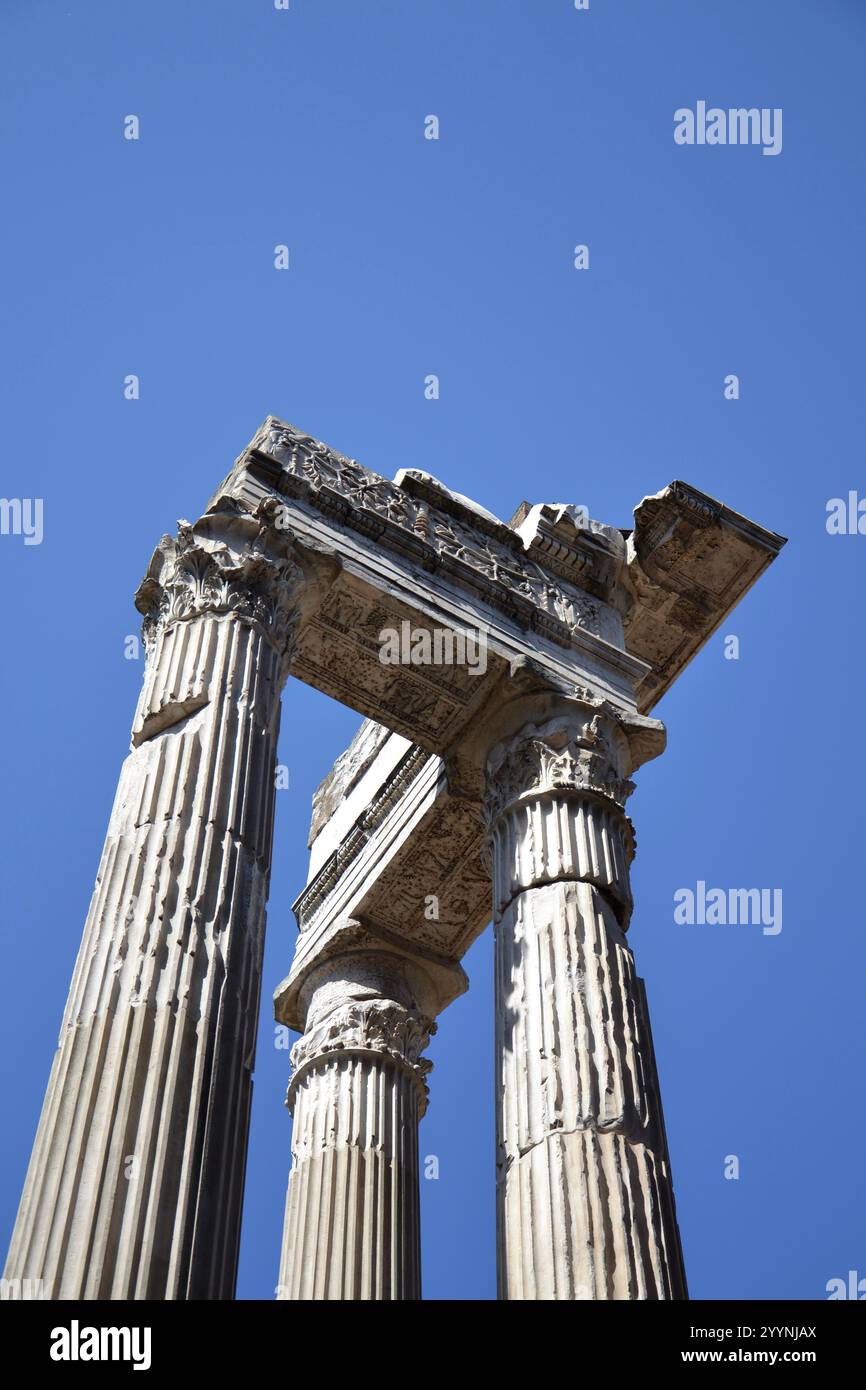 Ionic Columns of the Temple of Saturn in the Forum Romanum, Rome, Italy ...