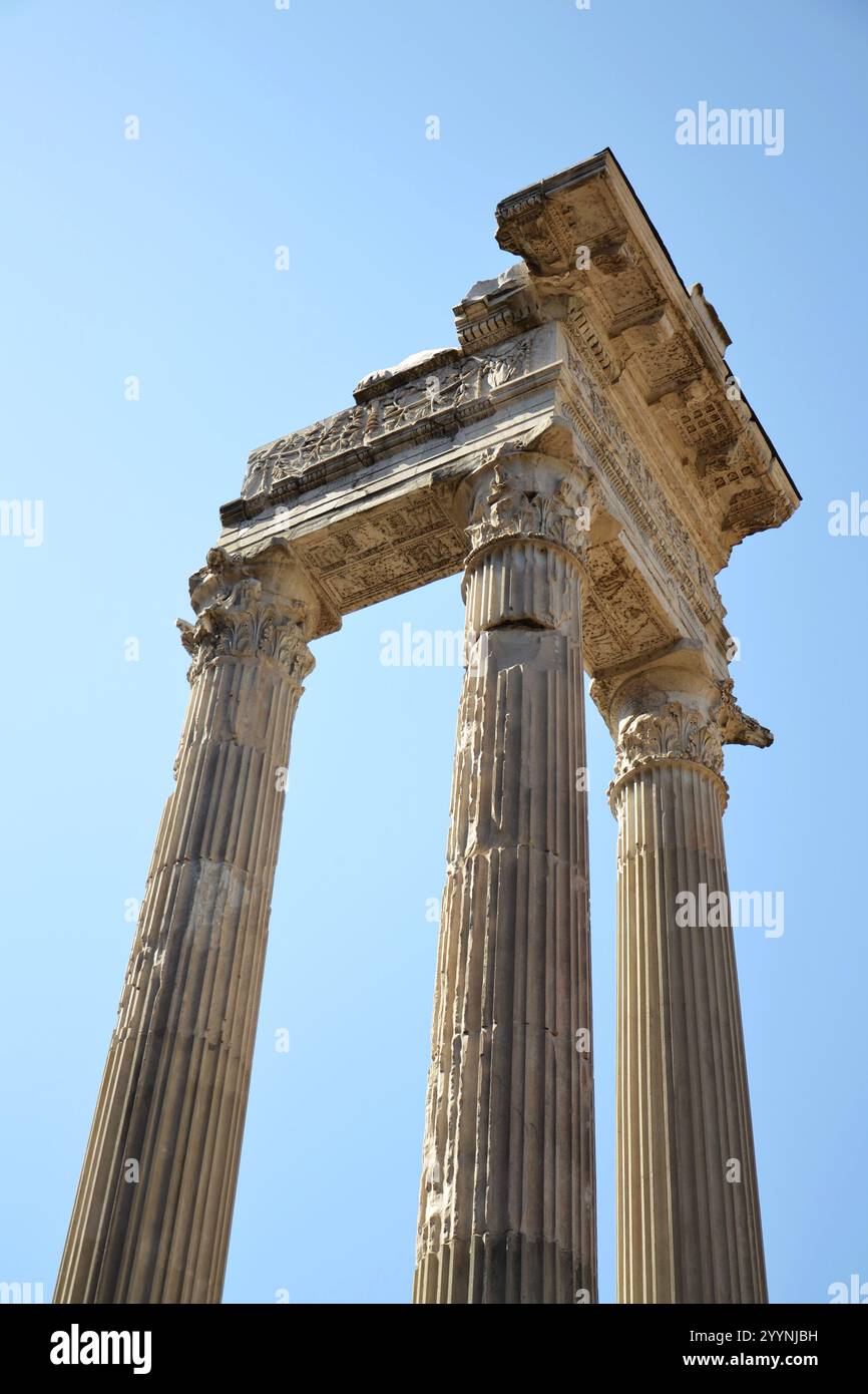 Ionic Columns of the Temple of Saturn in the Forum Romanum, Rome, Italy ...