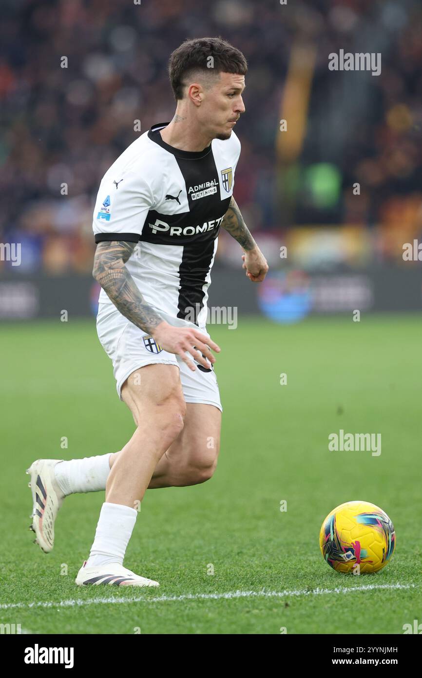 Rome, Italy. 22nd Dec, 2024. Dennis Man of Parma seen in action during ...