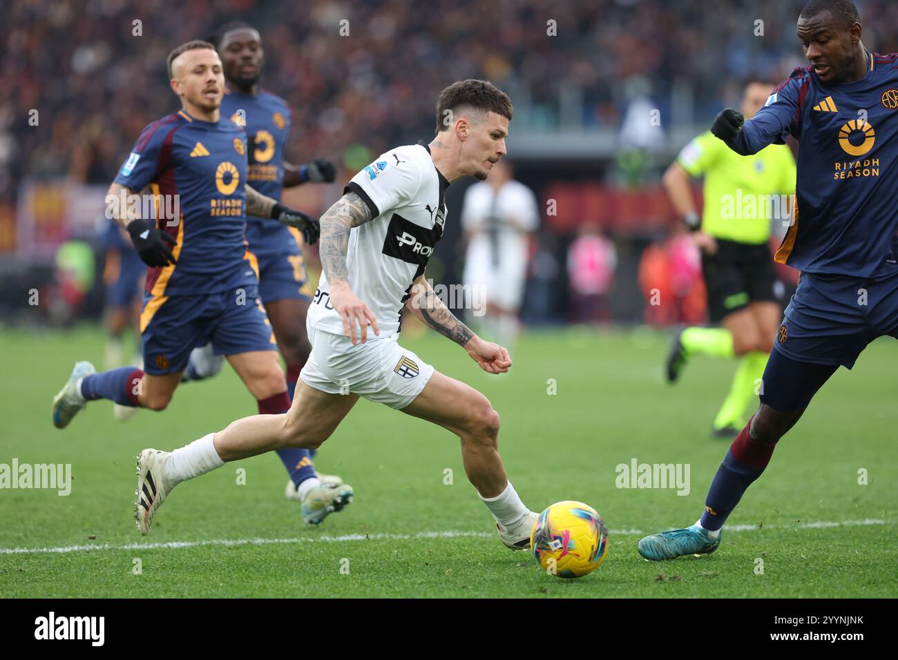 Rome, Italy. 22nd Dec, 2024. Dennis Man of Parma seen in action during ...