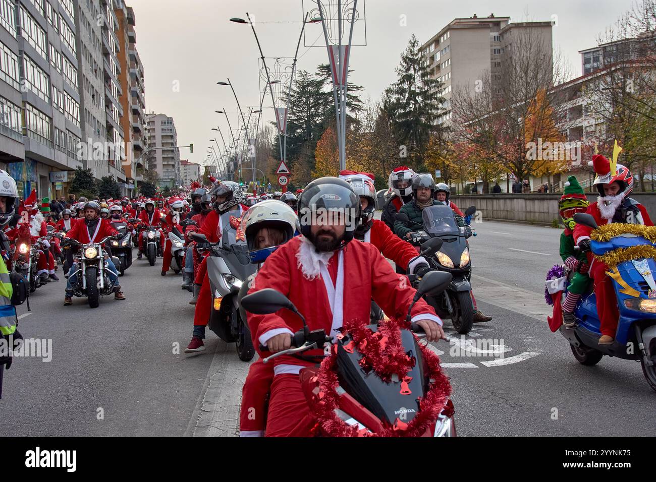 Vigo,Pontevedra,Spain December,21,2024:The Papanoelada motera in Vigo ...