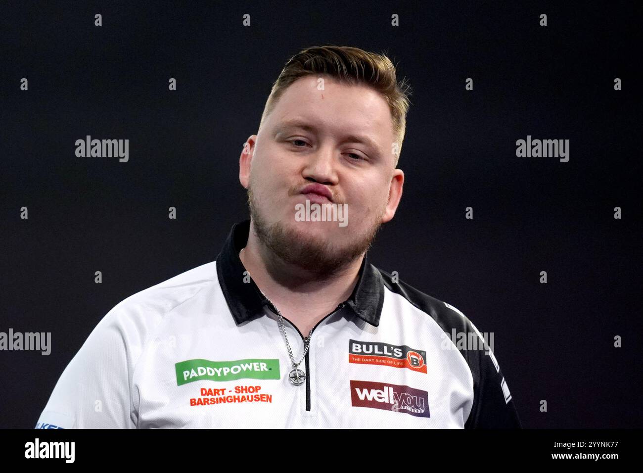 Martin Schindler during his match against Callan Rydz on day eight of ...