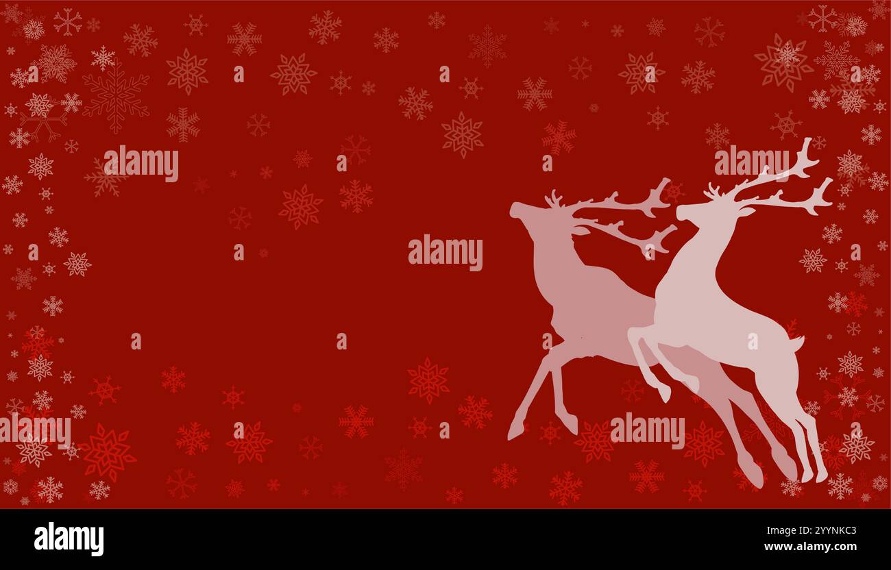 Christmas background snowflakes reindeer Stock Vector Images - Alamy