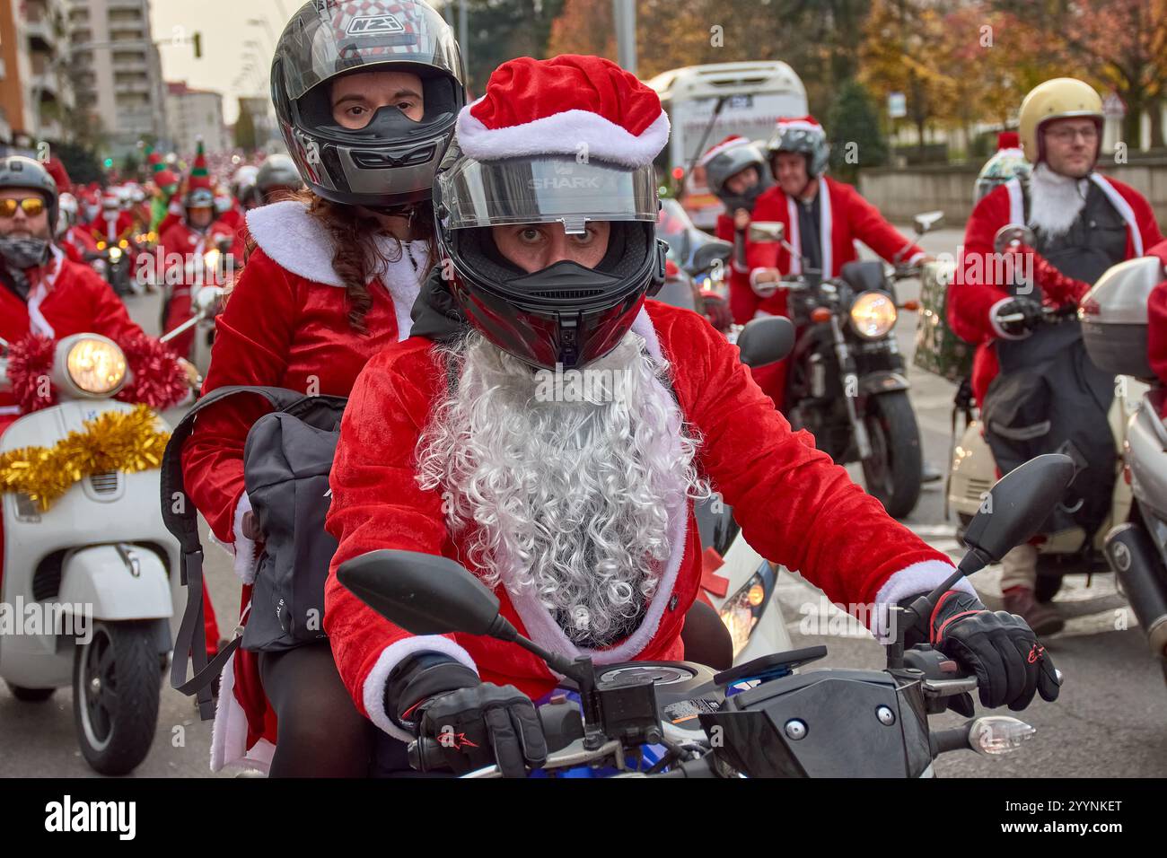 Vigo,Pontevedra,Spain December,21,2024:The Papanoelada motera in Vigo ...
