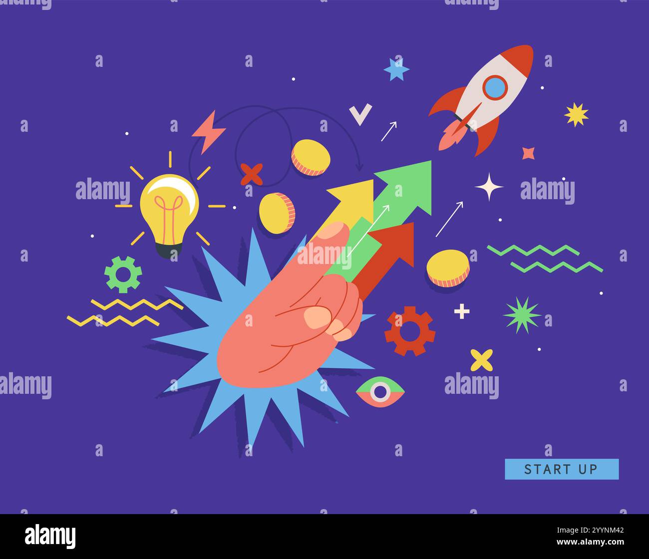 Concept of launching new business, startup Stock Vector Image & Art - Alamy