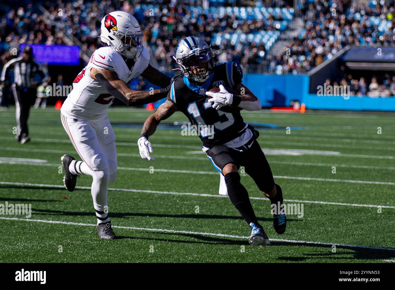 Charlotte, NC, USA. 22nd Dec, 2024. Carolina Panthers wide receiver ...