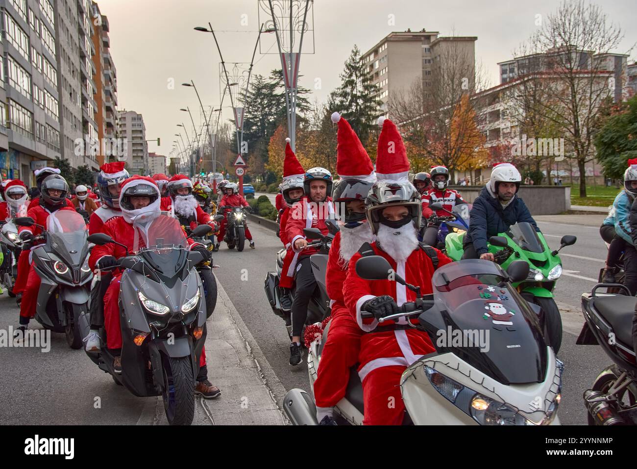 Vigo,Pontevedra,Spain December,21,2024:The Papanoelada motera in Vigo ...