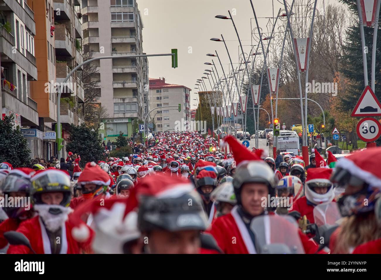 Vigo,Pontevedra,Spain December,21,2024:The Papanoelada motera in Vigo ...