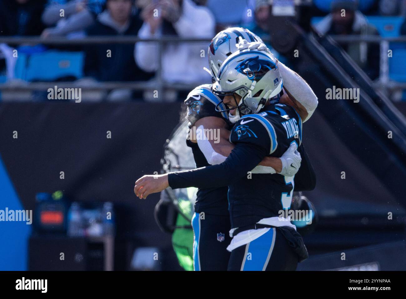 Charlotte, NC, USA. 22nd Dec, 2024. Carolina Panthers quarterback Bryce ...