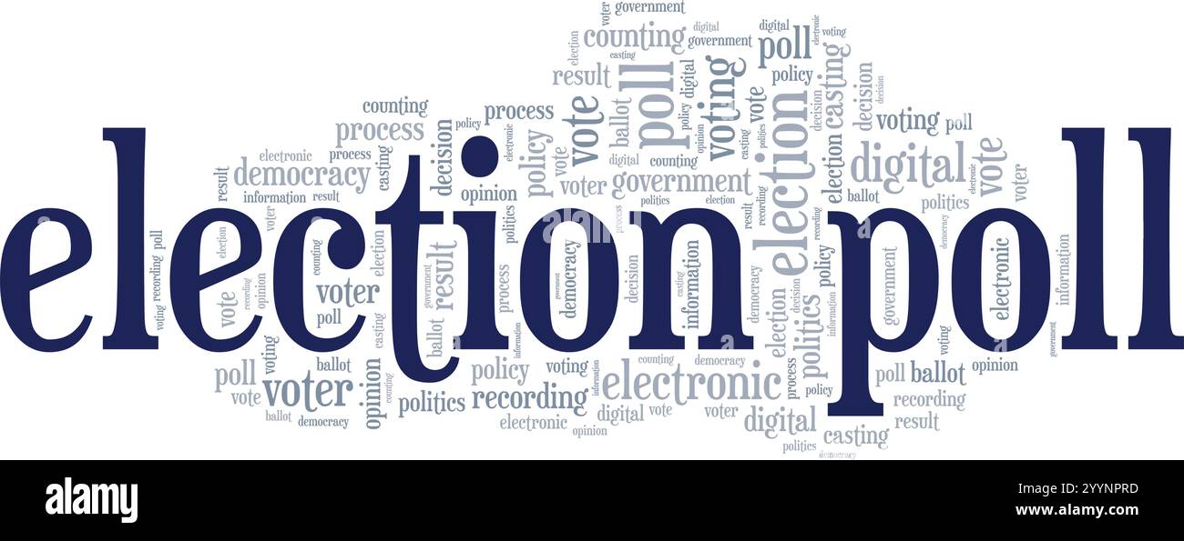 Election Poll word cloud conceptual design isolated on white background ...