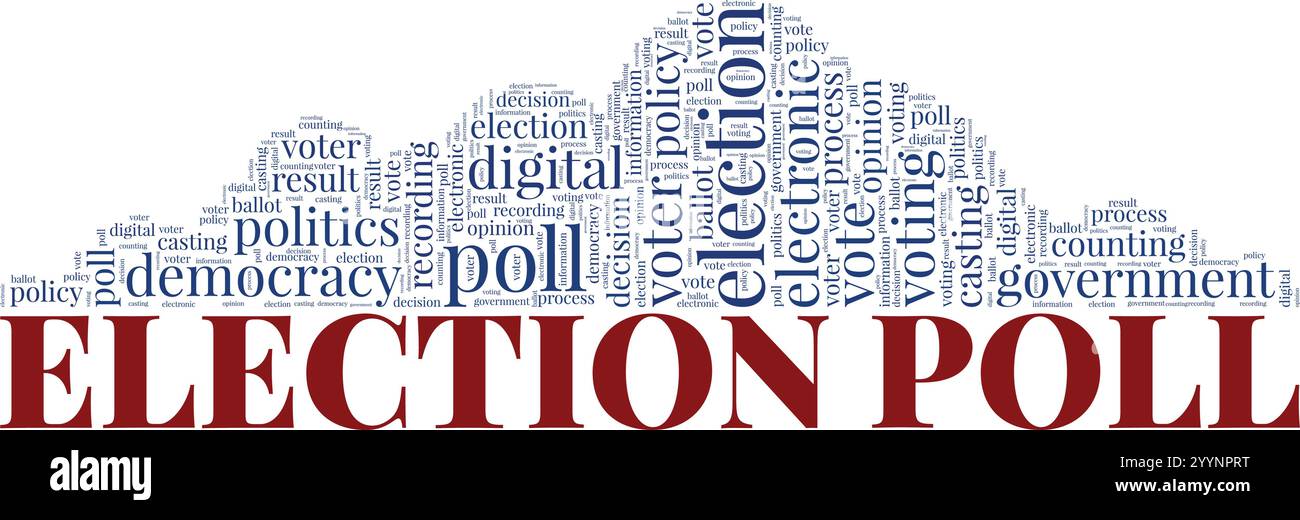 Election Poll word cloud conceptual design isolated on white background ...