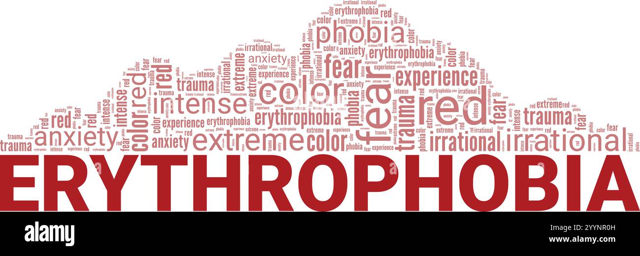 Erythrophobia: Fear of the Color Red word cloud conceptual design ...