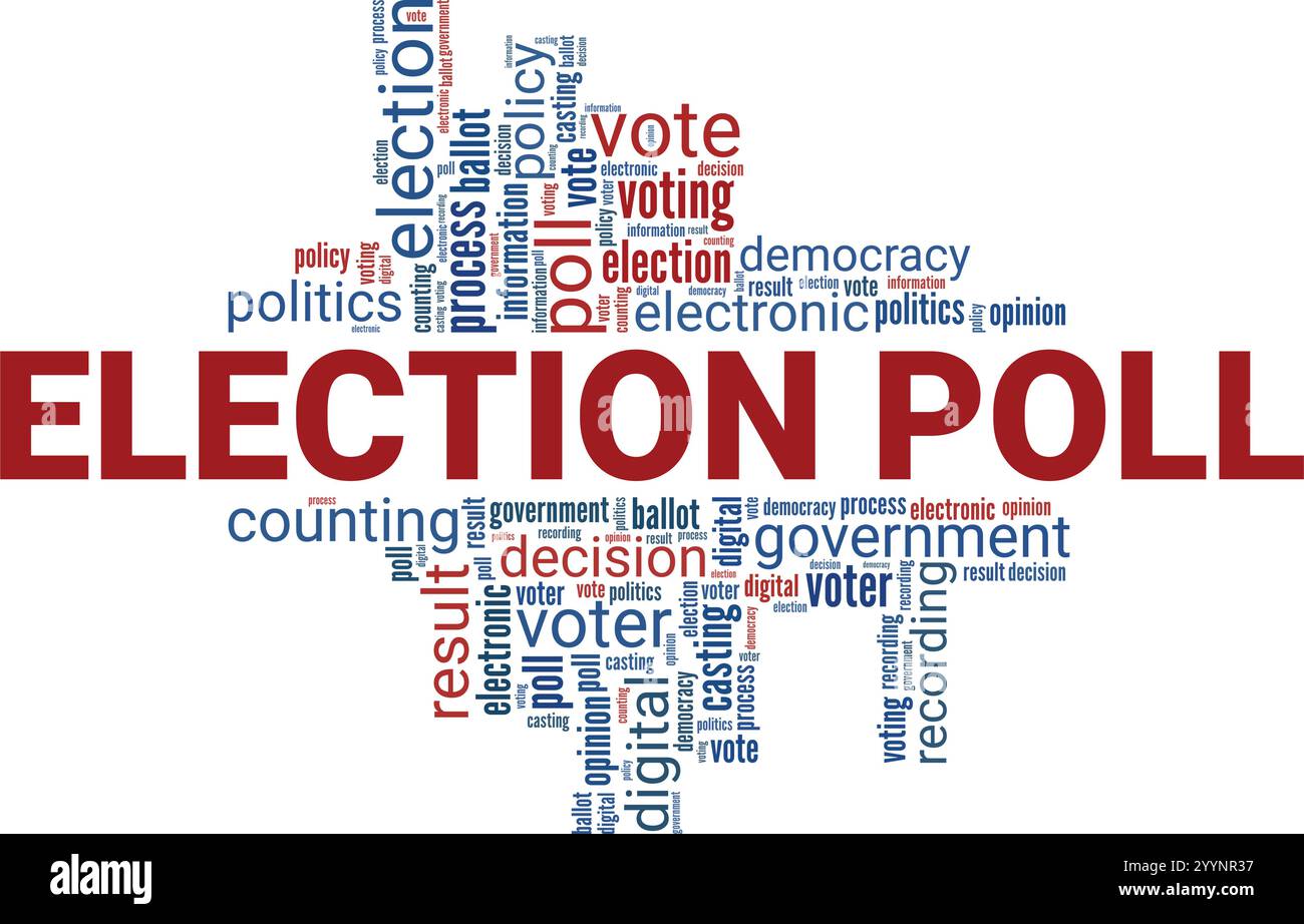 Election Poll word cloud conceptual design isolated on white background ...