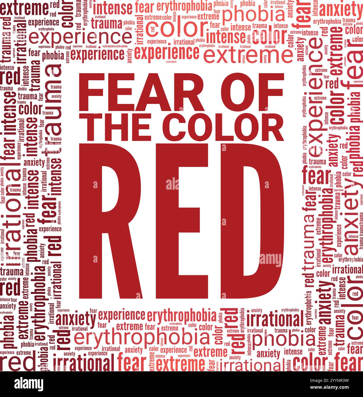 Erythrophobia: Fear of the Color Red word cloud conceptual design ...