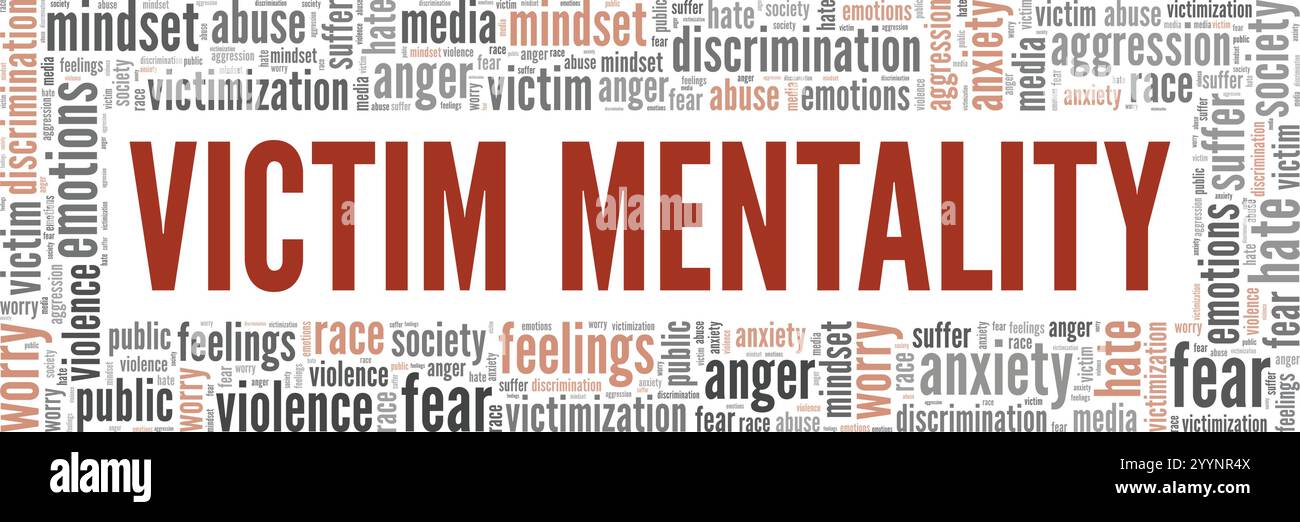 Victim Mentality word cloud conceptual design isolated on white ...