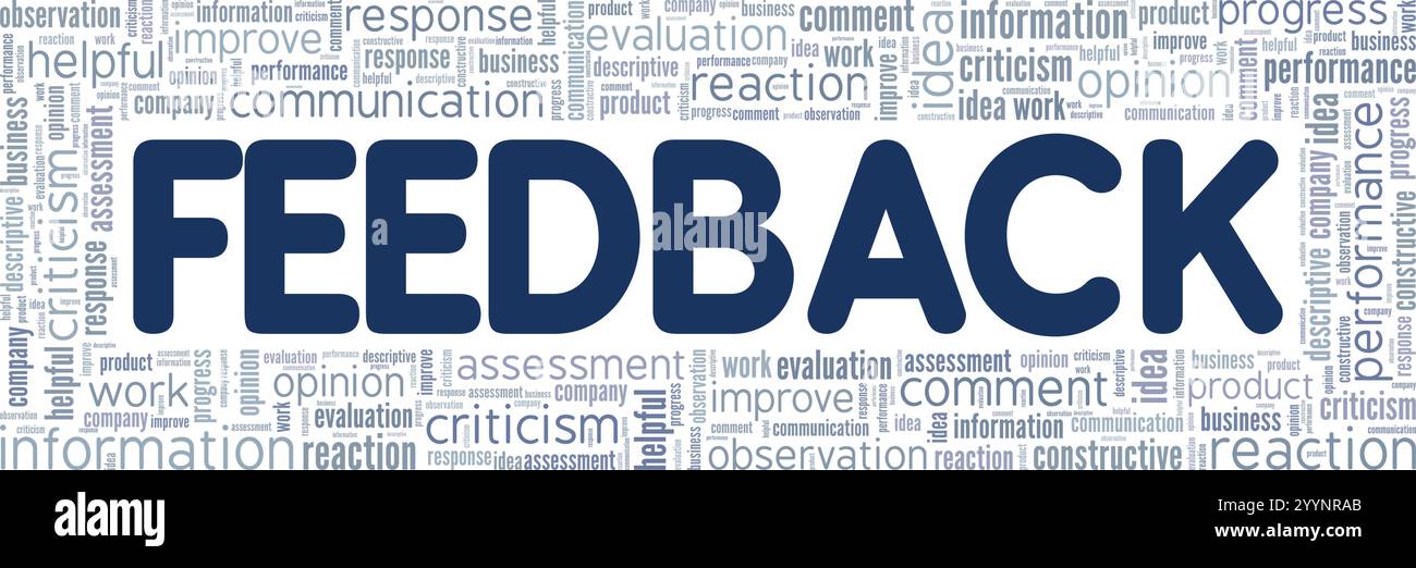 Feedback word cloud conceptual design isolated on white background ...