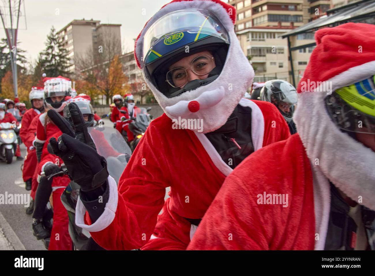 Vigo,Pontevedra,Spain December,21,2024:The Papanoelada motera in Vigo ...