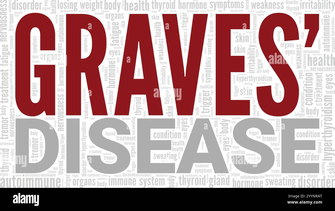 Graves' Disease word cloud conceptual design isolated on white ...
