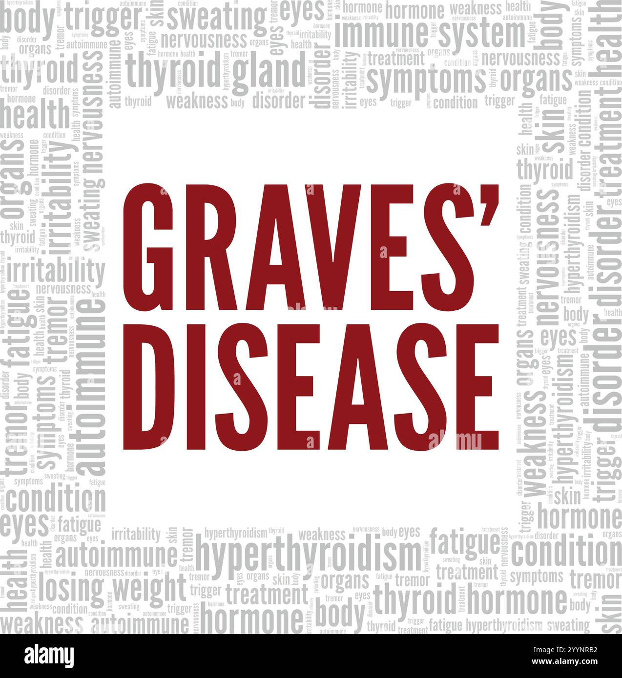 Graves' Disease word cloud conceptual design isolated on white ...