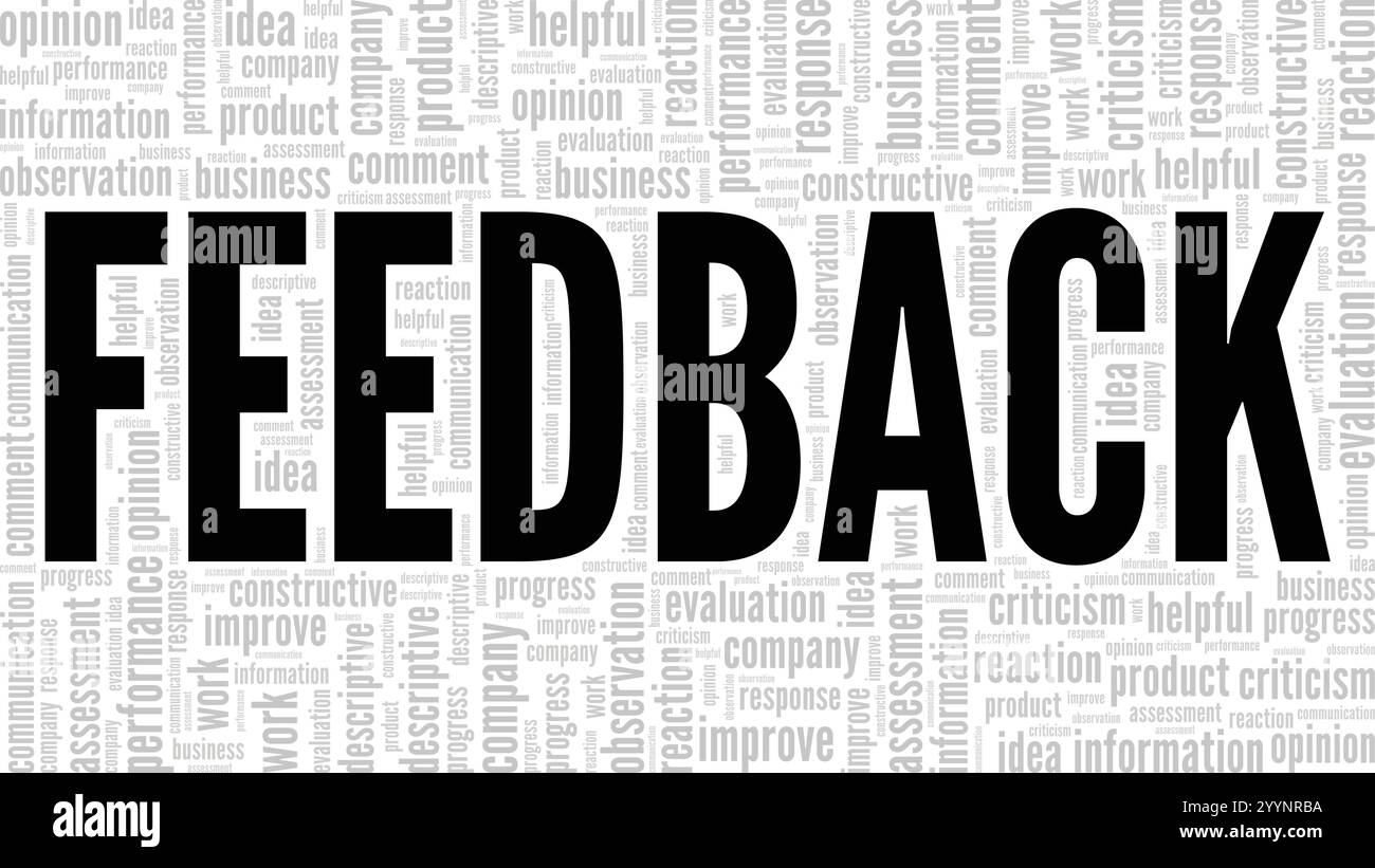 Feedback word cloud conceptual design isolated on white background ...