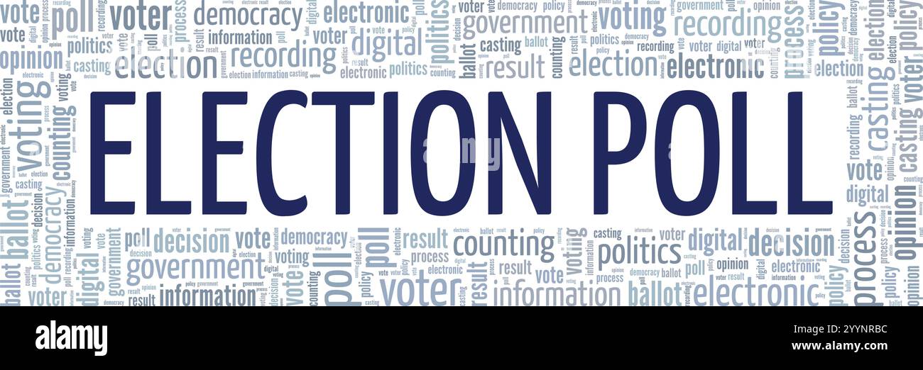 Election Poll word cloud conceptual design isolated on white background ...