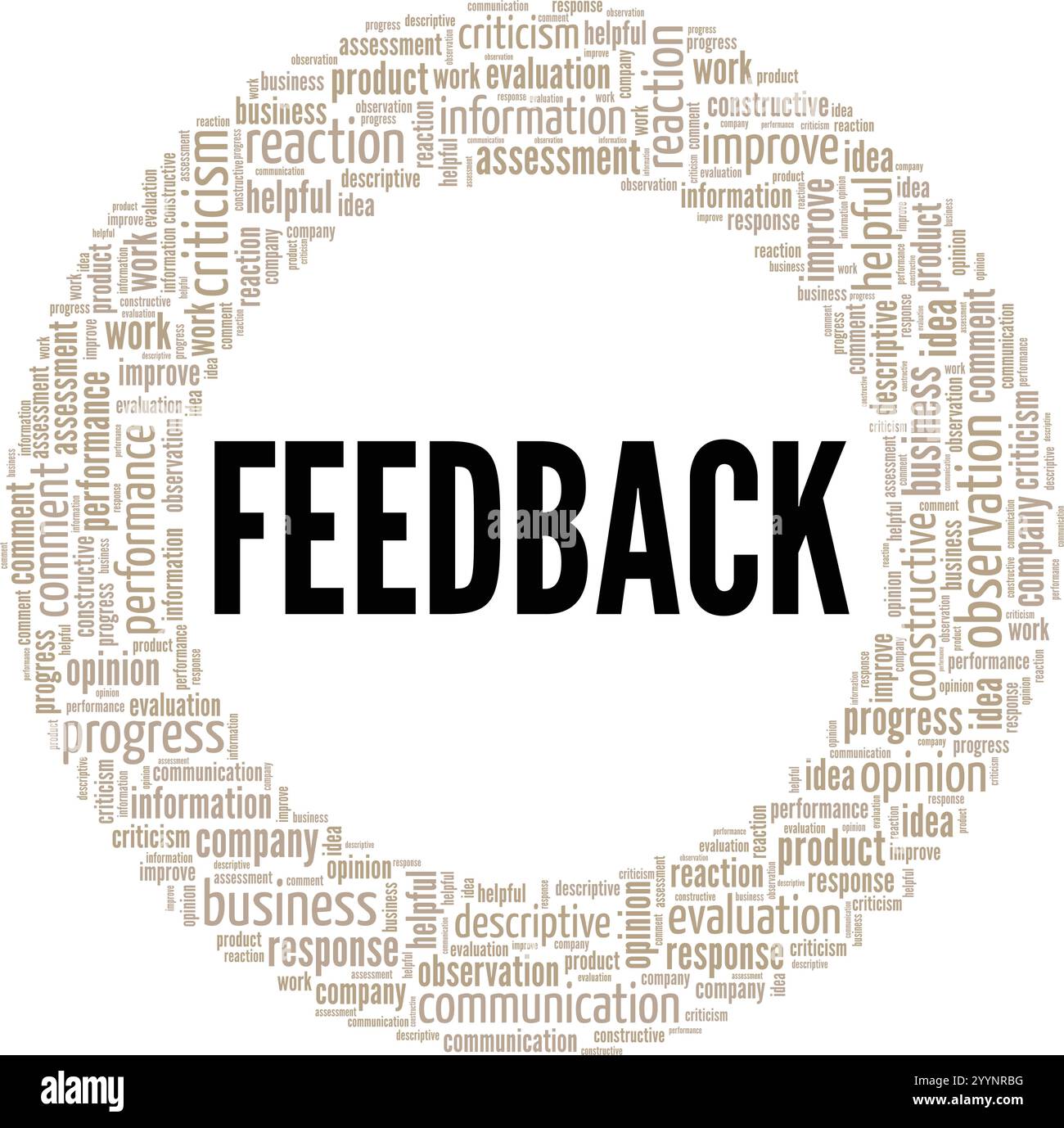 Feedback word cloud conceptual design isolated on white background ...