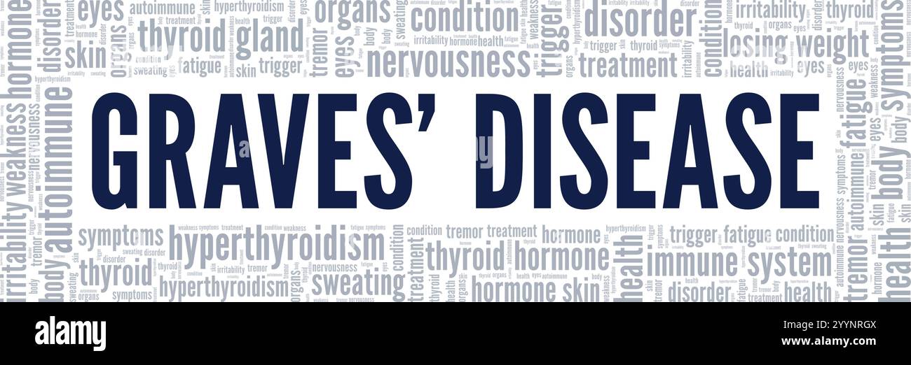 Graves' Disease word cloud conceptual design isolated on white ...