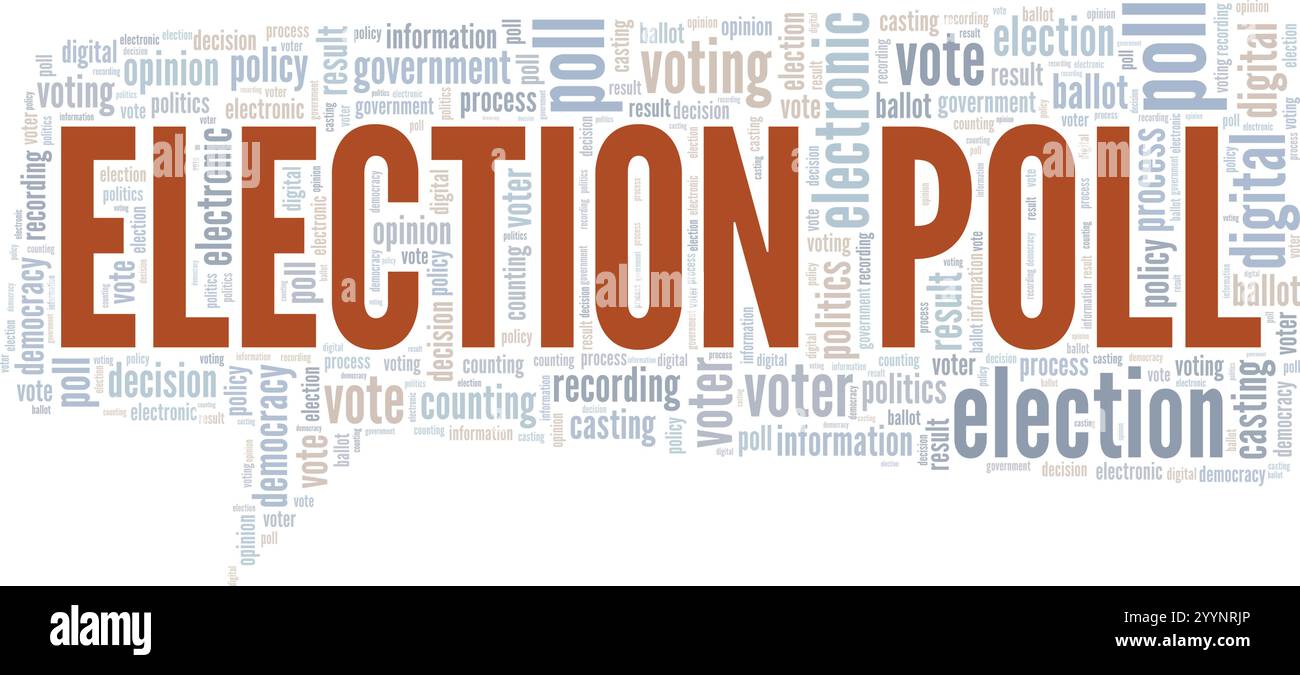 Election Poll word cloud conceptual design isolated on white background ...