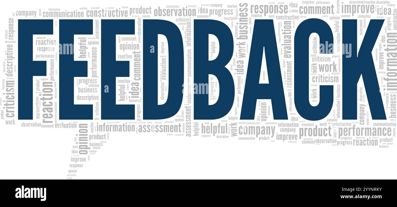 Feedback word cloud conceptual design isolated on white background ...