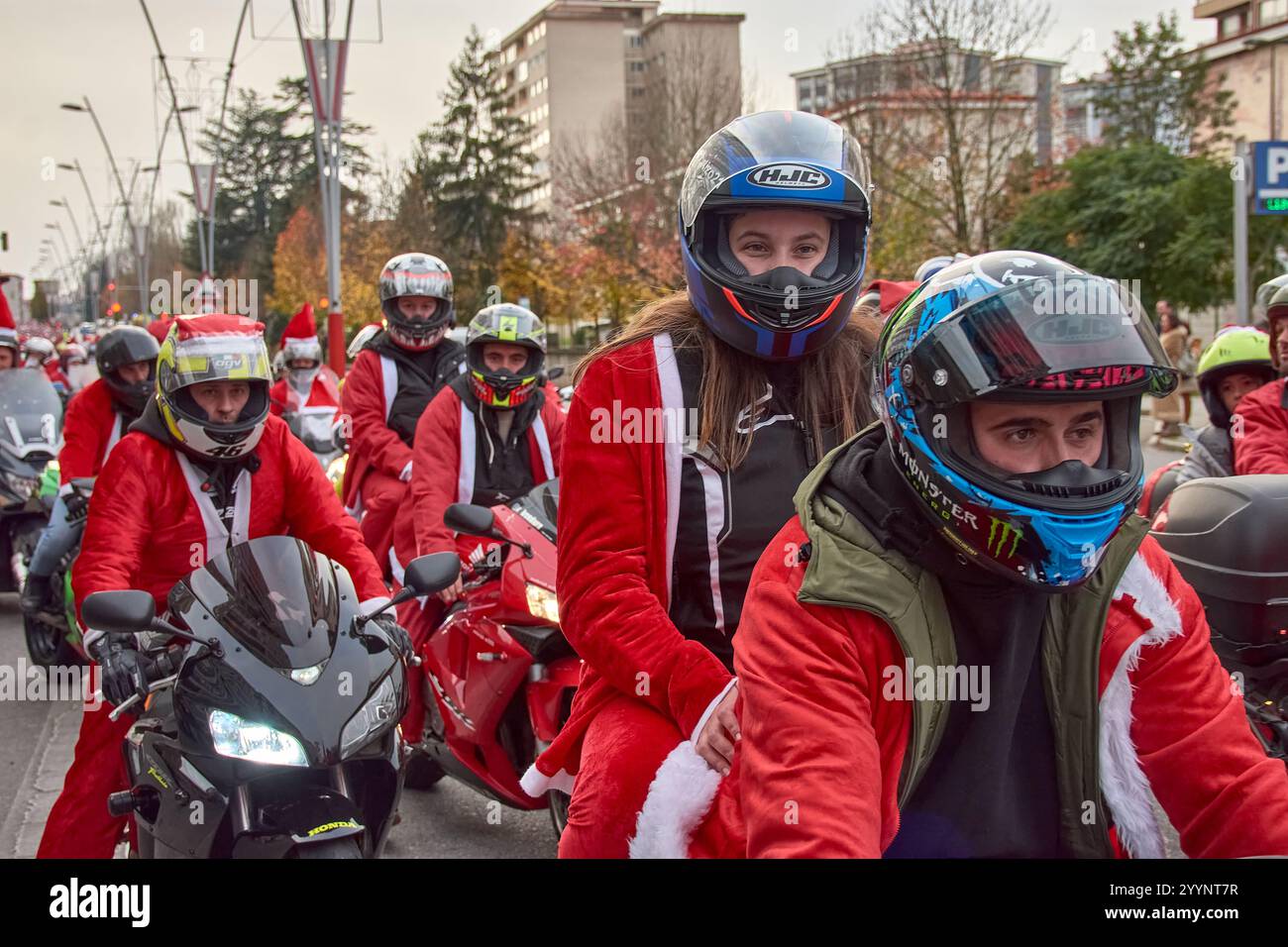 Vigo,Pontevedra,Spain December,21,2024:The Papanoelada motera in Vigo ...