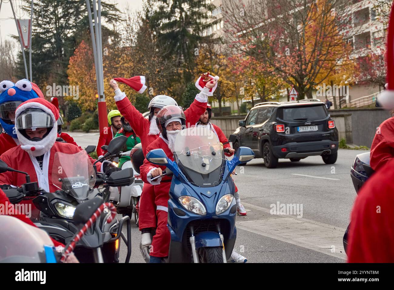 Vigo,Pontevedra,Spain December,21,2024:The Papanoelada motera in Vigo ...