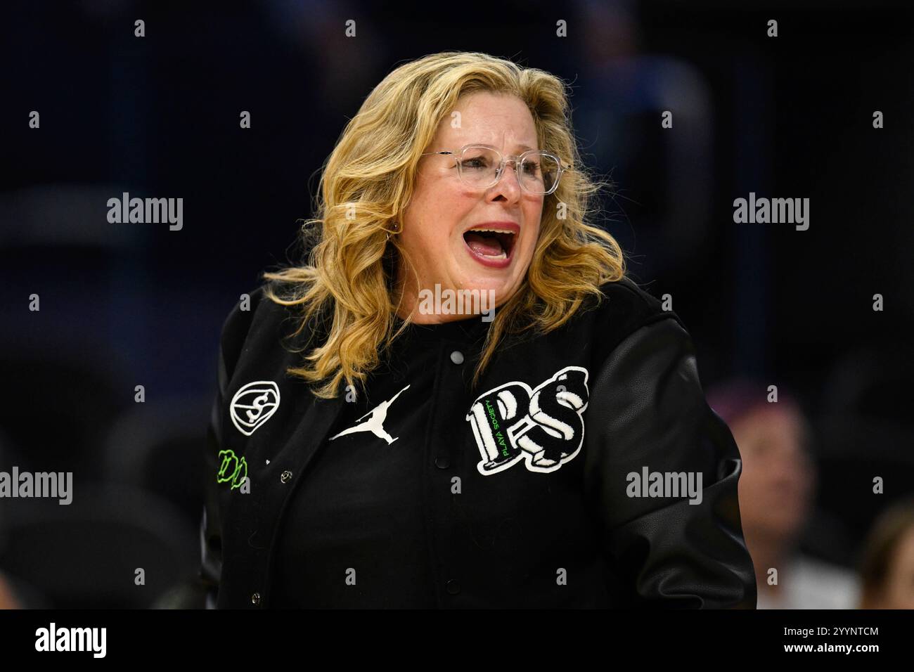 UCLA head coach Cori Close yells to her team against Creighton during ...