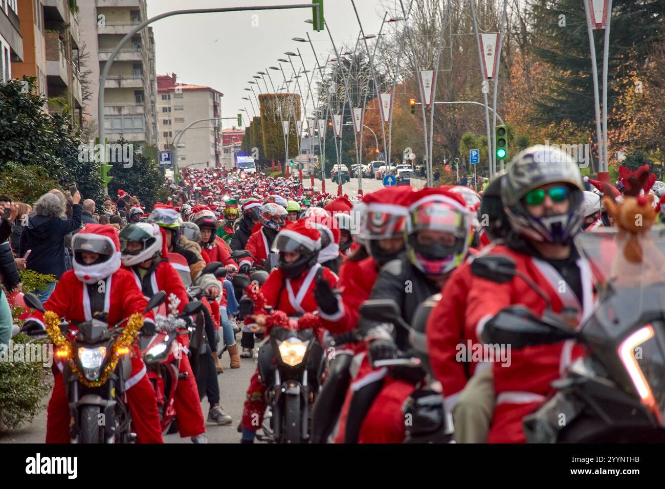 Vigo,Pontevedra,Spain December,21,2024:The Papanoelada motera in Vigo ...
