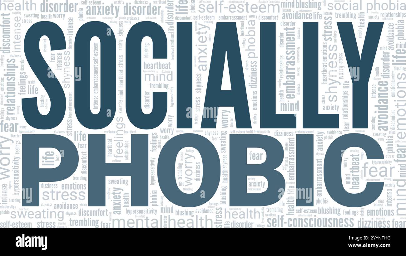 Anxiety concept design word cloud on white background hi-res stock ...